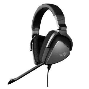 asus rog delta core gaming headset for pc, mac, playstation 4, xbox one and nintendo switch with hi-res audio, and exclusive airtight-chamber design black