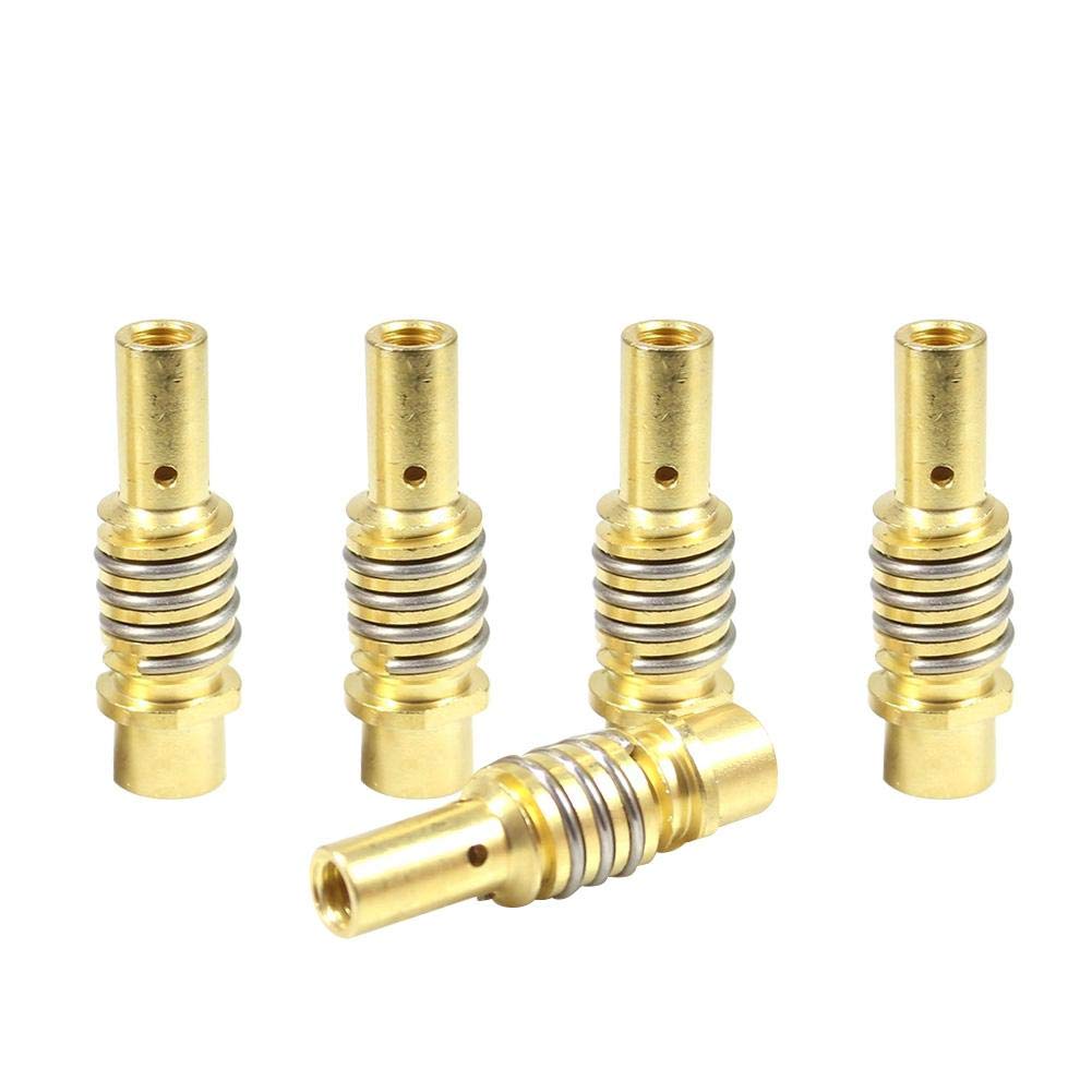 15AK Nozzle Contact Tip Connector for Binzel Gas Diffuser MIG Welder (5pcs)