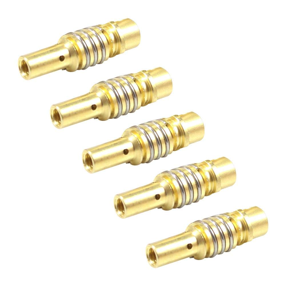 15AK Nozzle Contact Tip Connector for Binzel Gas Diffuser MIG Welder (5pcs)