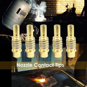 15AK Nozzle Contact Tip Connector for Binzel Gas Diffuser MIG Welder (5pcs)