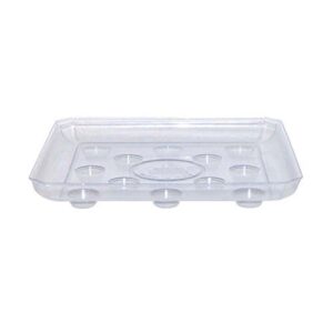 CWP SQDS-1400 Heavy Gauge Footed Square Carpet Saver Saucer, 14-Inch by 14-Inch, Clear (Pack of 2)