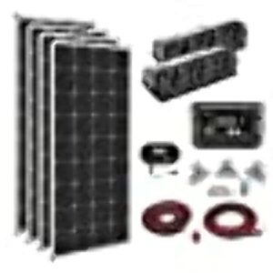 zamp solar legacy series 680-watt roof mount solar panel kit with digital charge controller. off-grid solar power for rv or tiny house - kit2014 (4 x 170-watt panels)