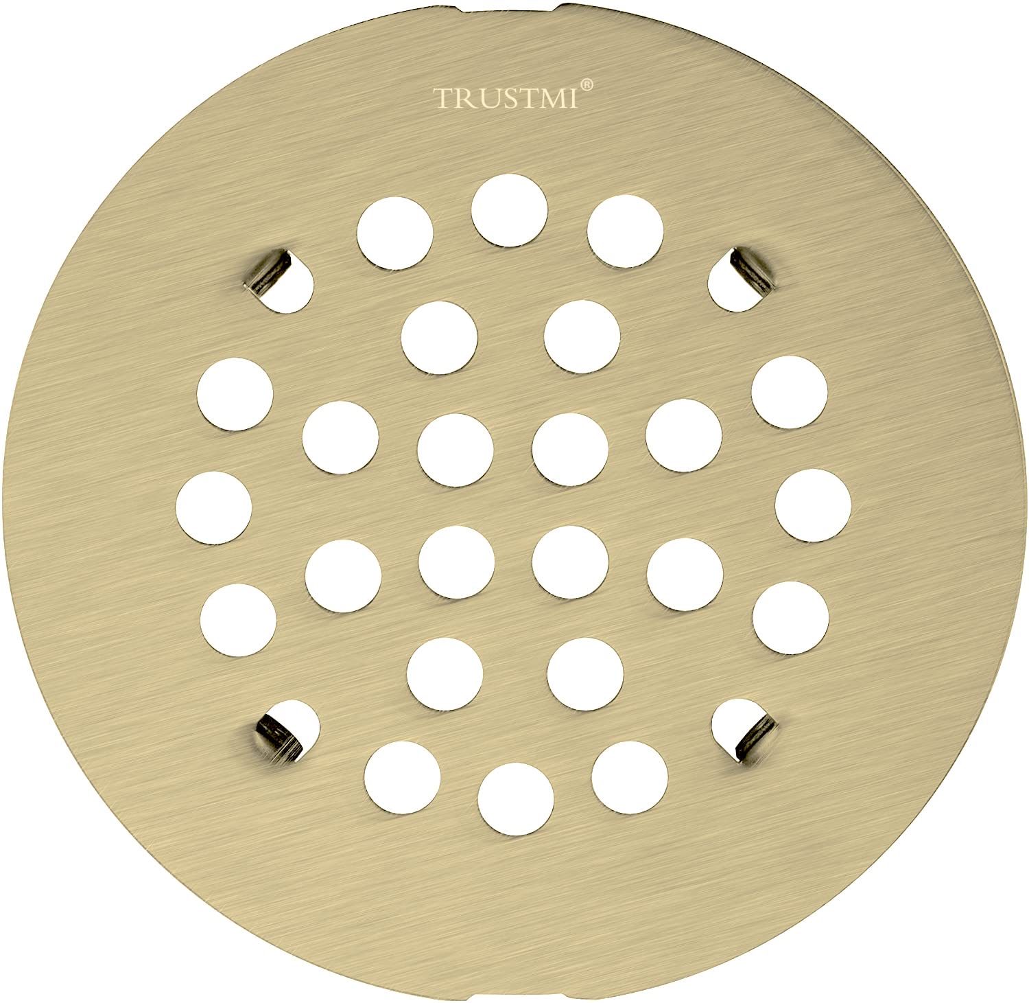 TRUSTMI 4-1/4 Inch Snap-in Shower Floor Drain Replacement Cover, Brushed Gold