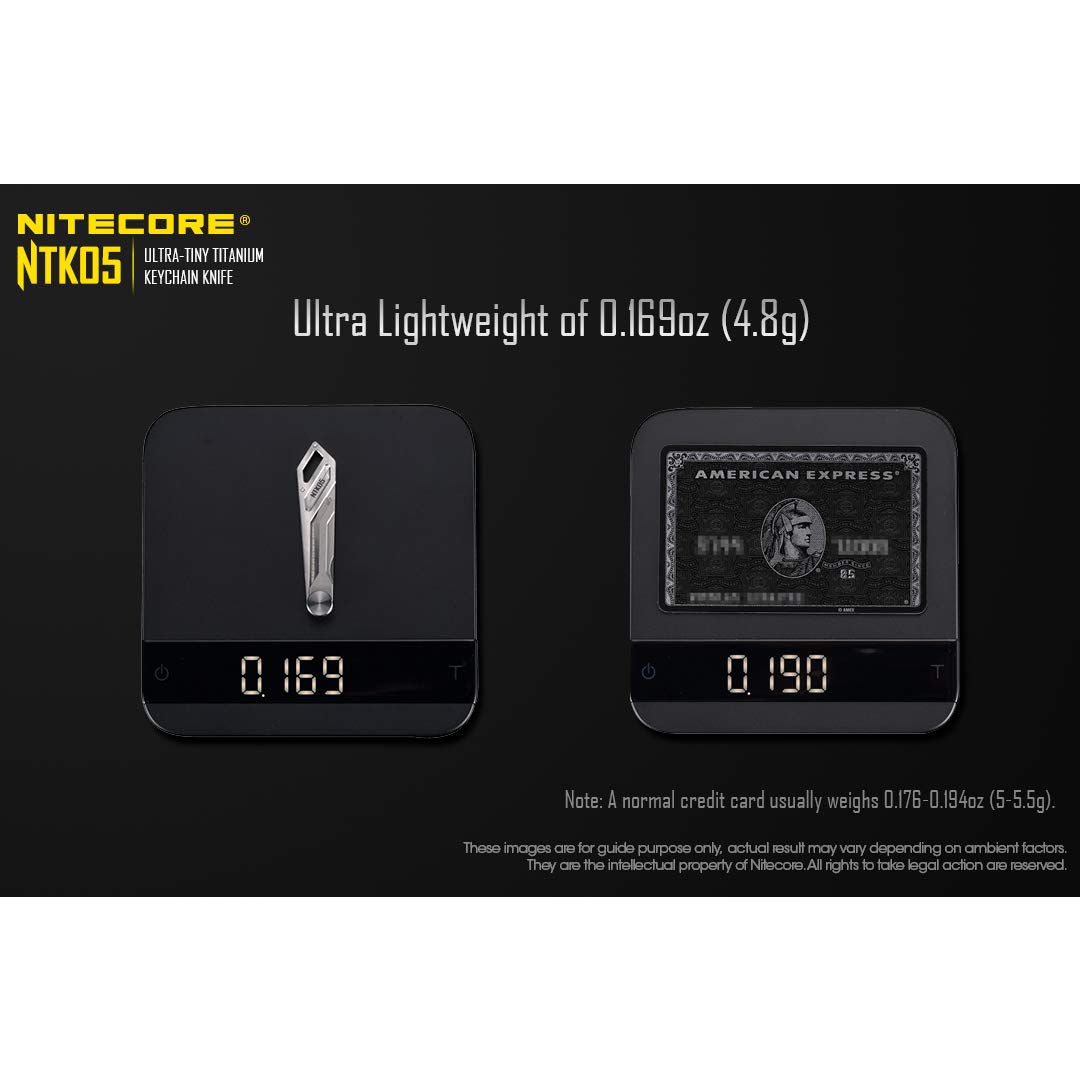 Nitecore NTK05 Titanium Folding Scalpel Everyday Knife and a Sticker