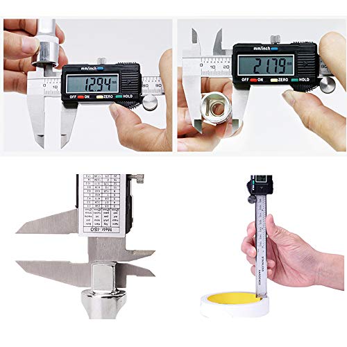 Oudtinx Electronic Digital Caliper with Extra Large LCD Screen | 0-8 Inches | Inch/Millimeter Conversion