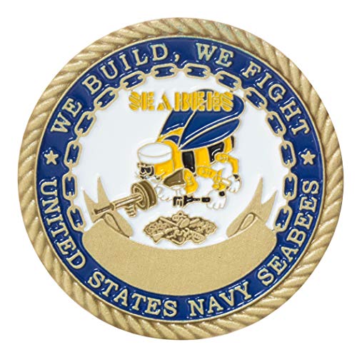 United States Navy Seabees Naval Construction Battalions Challenge Coin