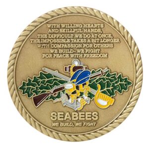 United States Navy Seabees Naval Construction Battalions Challenge Coin