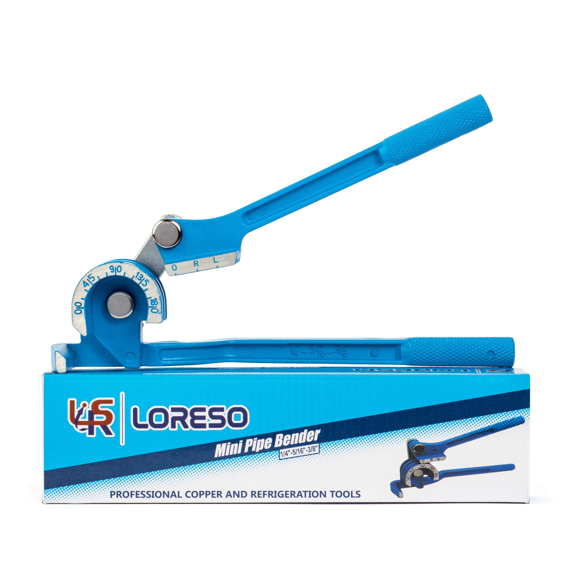 LORESO Tube Bender, Tubing Bender 0-180 Degrees Pipe Bender - 3 In 1 Copper Bender for 1/4" 5/16" 3/8" Tubing Bending Tools- Manual Tubing Bender for Copper, Brass, Aluminum and Thin Steel Pipes