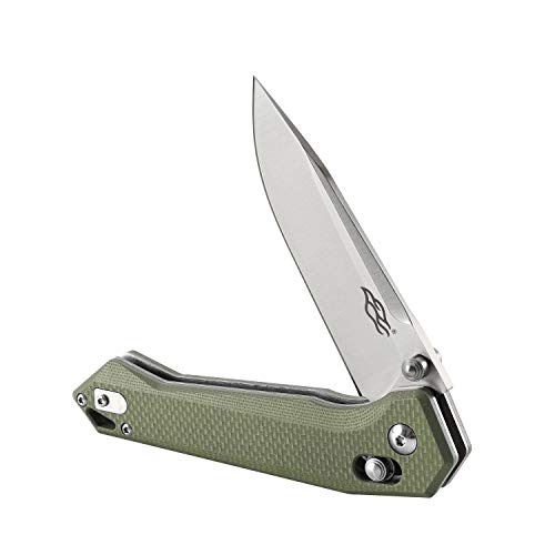 Firebird Ganzo FB7651-GR Pocket Folding Knife 440C Stainless Steel Blade G10 Anti-Slip Handle with Clip Hunting Fishing Camping Folder Outdoor EDC Knife (Green)