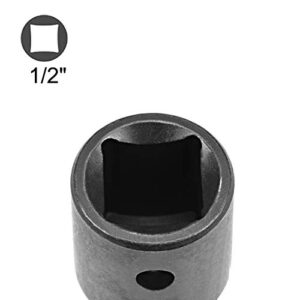 uxcell 2 Pcs 1/2 Inch Drive (F) x 3/8 Inch (M) Socket Reducer, Female to Male, Cr-V (Black)