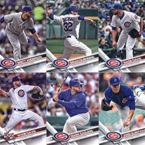 2017 Topps Chicago Cubs Complete Master Team Set of 41 Cards (Series 1, 2, Update): Kris Bryant(#1), Jason Hammel(#2), Jake Arrieta(#18), Aroldis Chapman(#39), Chicago Cubs(#72), Kyle Schwarber(#73), Addison Russell(#78), Kyle Hendricks(#113), Jon Lester(