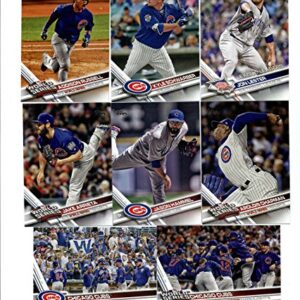 2017 Topps Chicago Cubs Complete Master Team Set of 41 Cards (Series 1, 2, Update): Kris Bryant(#1), Jason Hammel(#2), Jake Arrieta(#18), Aroldis Chapman(#39), Chicago Cubs(#72), Kyle Schwarber(#73), Addison Russell(#78), Kyle Hendricks(#113), Jon Lester(