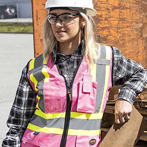 Pioneer Safety Vest for Women – 9 Pockets - Hi-Vis StarTech Reflective Tape - Class 2 ANSI - (Multiple Colors)