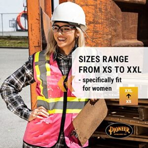 Pioneer Safety Vest for Women – 9 Pockets - Hi-Vis StarTech Reflective Tape - Class 2 ANSI - (Multiple Colors)