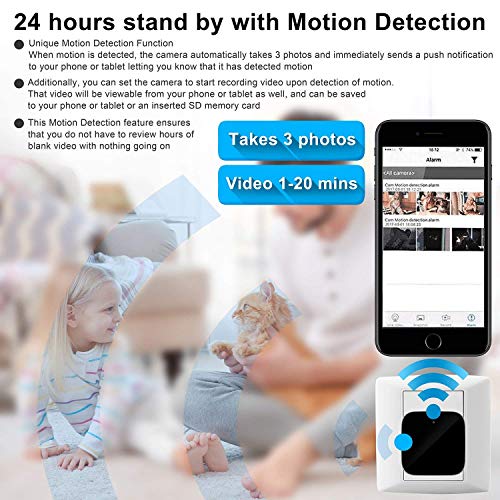 VIC-ZONE Spy Hidden Camera Charger with Remote Viewing,Night Vision Wireless 4k Nanny Camera Video Recorder Motion Activated,APP Control, Support iOS/Android,Up to 128G..