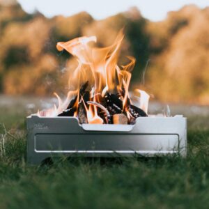 Wolf and Grizzly Fire Safe | Portable Fire Pit For Camping | Foldable Camping Fire Pit for Outside Cooking and Campfires | Small Fire Pit | Folding Firepit | Compatible With Our Portable Camping Grill