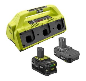 ryobi 18-volt one+ super charger kit with 2 batteries - p1820 - (bulk packaged)