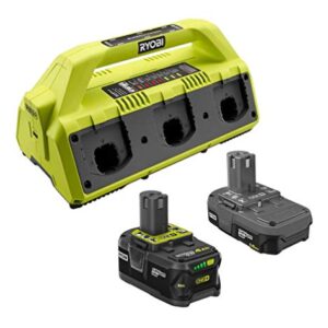 Ryobi 18-Volt ONE+ Super Charger Kit with 2 Batteries - P1820 - (Bulk Packaged)