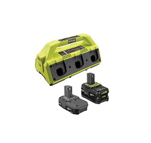 Ryobi 18-Volt ONE+ Super Charger Kit with 2 Batteries - P1820 - (Bulk Packaged)