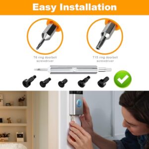 Doorbell Replacement Security Screws and Screwdriver Kit, Suitable for All Doorbells, Including Video Doorbell, Video Doorbell 2, Pro and Elite, Doorbell Screwdrivers, for Battery Replacement