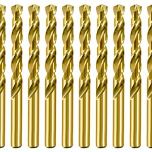 HSS Cobalt Drill Bit Set 9/32 Inch 10Pcs M35 Jobber Length Twist Steel Metal Drill Bits