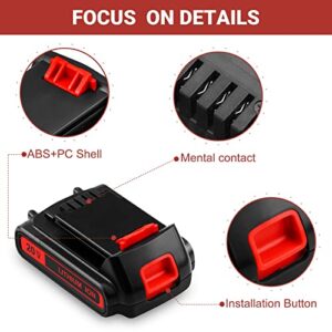 OHYES BAT 2 Pack 3000mAh Replacement for Battery Compatible with 20v Cordless Power Tools (Red)