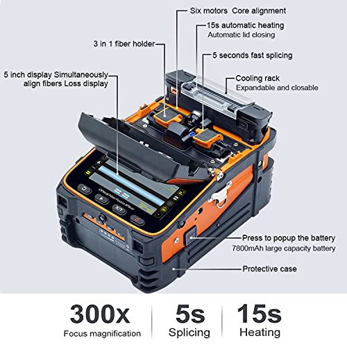 Signal fire New Model AI-9 Fusion Splicing Six Motor Core Alignment Fiber Fusion Splicer Automatic FTTH Fiber Optical Welding Splicing 5S Heating 15S