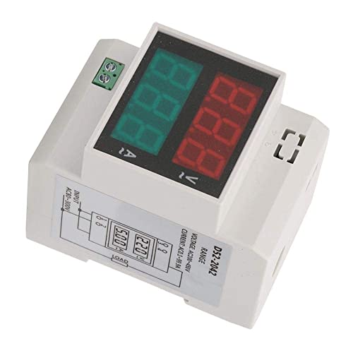 YWBL-WH Ammeter,Power Meter Digital Energy Meter LED Active Multi-Functional Power Meter for Measuring The AC Voltage and Current Din Rail with LED Display(AC80-300/100A)