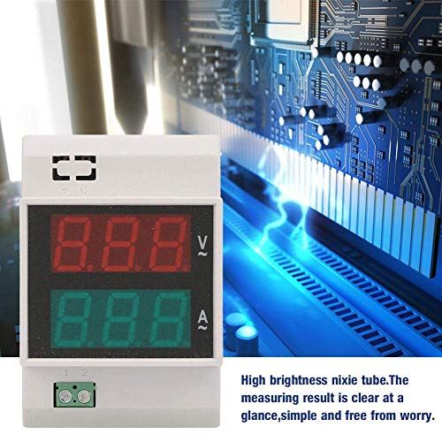 YWBL-WH Ammeter,Power Meter Digital Energy Meter LED Active Multi-Functional Power Meter for Measuring The AC Voltage and Current Din Rail with LED Display(AC80-300/100A)