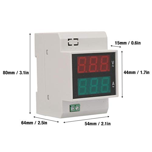 YWBL-WH Ammeter,Power Meter Digital Energy Meter LED Active Multi-Functional Power Meter for Measuring The AC Voltage and Current Din Rail with LED Display(AC80-300/100A)