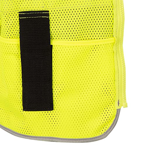 Pioneer Safety Vest for Men – Hi Vis Reflective Mesh Neon with 8 Pockets, Zipper Closure for Construction, Traffic, Security Work – Orange, Yellow/Green, V1025260U