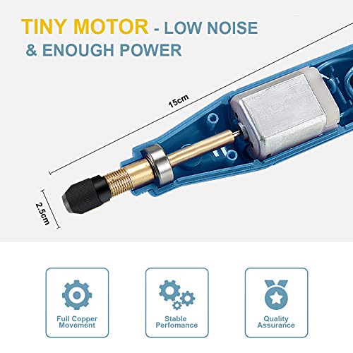 KeShi Cordless Rotary Tool, Upgraded 3.7V USB Rechargeable Rotary Tool Kit with 42pcs Accessories, 3-Speed Multi-Purpose Mini Power Tool for Sanding, Drilling, Polishing, Engraving, DIY Projects