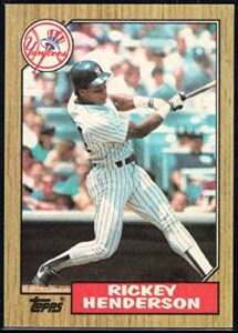 baseball mlb 1987 topps #735 rickey henderson nm-mt yankees