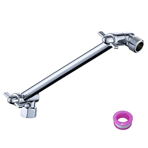 8 Inch Shower Head Extension Arm Chrome.Solid Brass Adjustable Shower Arm Extension. Lower Or Raise Any Rain Or Handheld Showerhead To Your Height & Angle – Universal Connection