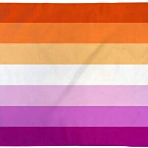 Sapphere Sunset Lesbian Pride Flag - Large 3x5FT, Double Sided Print, Waterproof, Sleeve and Metal Grommets, Vibrant Orange and Magenta Colors