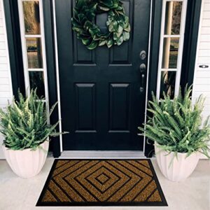 ubdyo - Durable Outdoor - Front Door Mat - 30''x18'' - Welcome Mats Outdoor - Outdoor Mat - Entryway Mat - Brown (1-Pack)