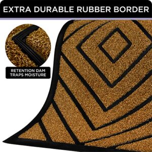 ubdyo - Durable Outdoor - Front Door Mat - 30''x18'' - Welcome Mats Outdoor - Outdoor Mat - Entryway Mat - Brown (1-Pack)