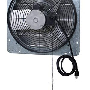 Iliving ILG8SF16V-T Wall-Mount Shutter Exhaust Fan, 16" - Variable Speed, Silver