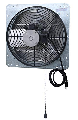 Iliving ILG8SF16V-T Wall-Mount Shutter Exhaust Fan, 16" - Variable Speed, Silver