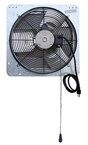 Iliving ILG8SF16V-T Wall-Mount Shutter Exhaust Fan, 16" - Variable Speed, Silver