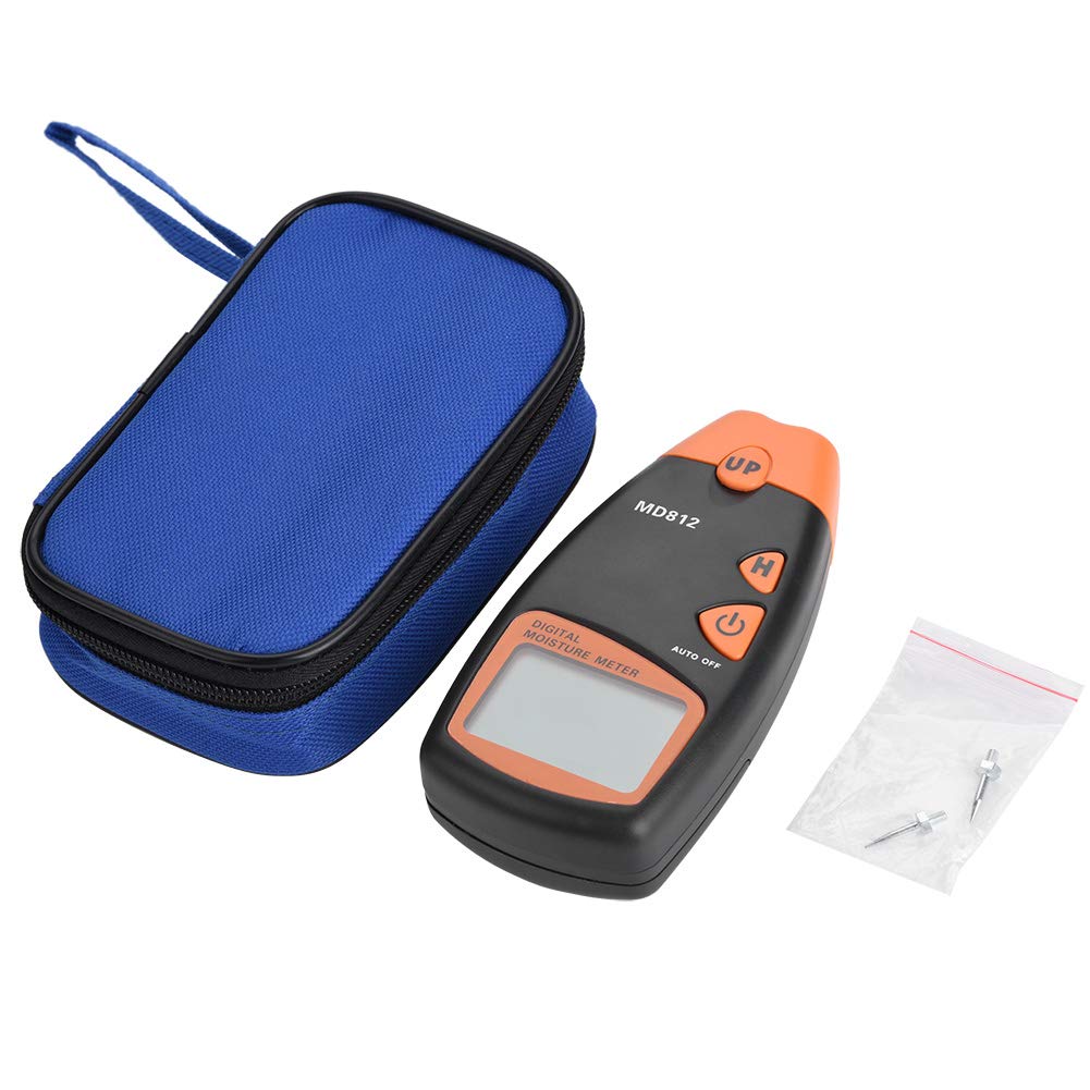 MD812 Digital LCD 2/4 Pin Wood Moisture Meter Tester Timber Hygrometer Humidity Detector with Hand Bag