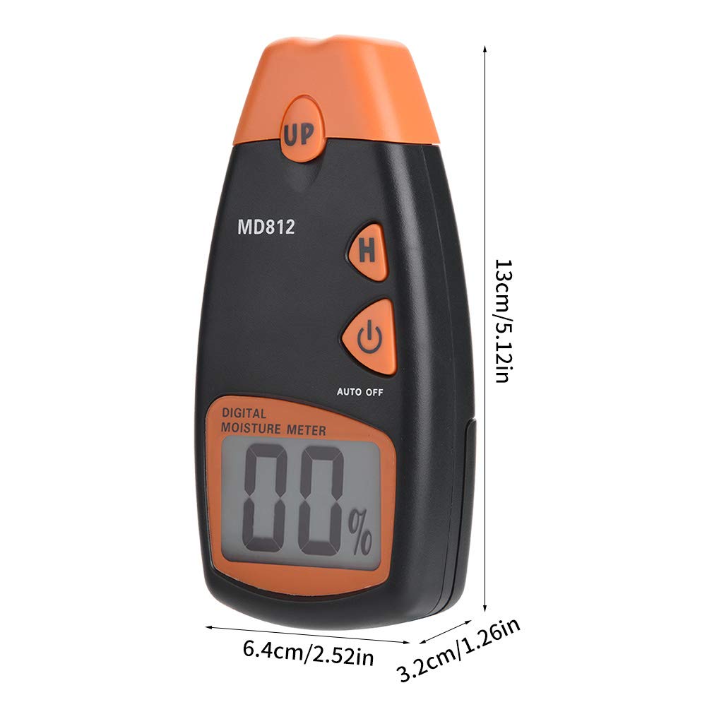 MD812 Digital LCD 2/4 Pin Wood Moisture Meter Tester Timber Hygrometer Humidity Detector with Hand Bag