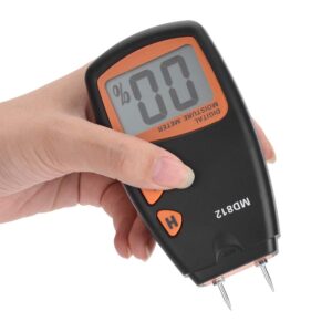 MD812 Digital LCD 2/4 Pin Wood Moisture Meter Tester Timber Hygrometer Humidity Detector with Hand Bag