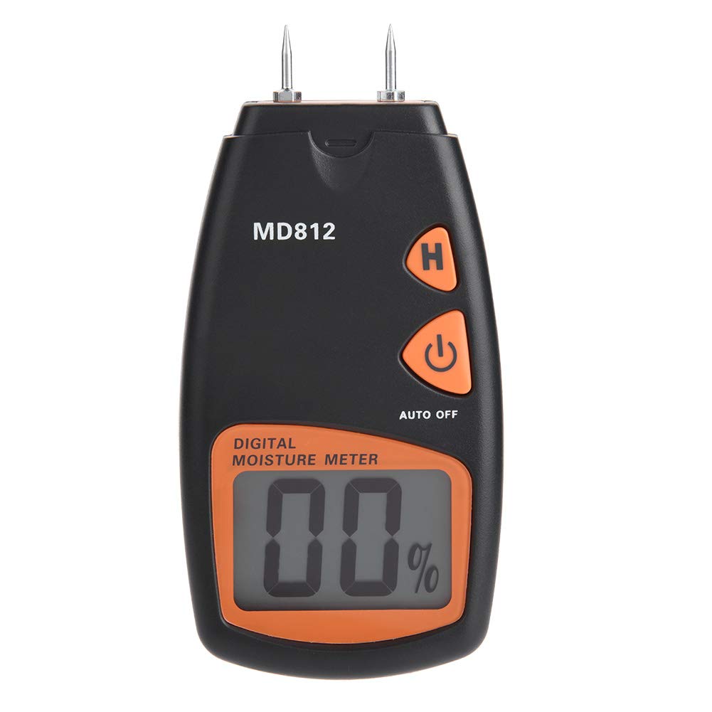 MD812 Digital LCD 2/4 Pin Wood Moisture Meter Tester Timber Hygrometer Humidity Detector with Hand Bag