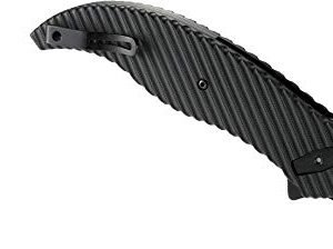 CRKT Clever Girl Folding Pocket Knife: Heavy Duty Everyday Carry, Black Blade, Flipper Open, Deadbolt Button Lock, IKBS Ball Bearing Pivot, G10 Handle 2640