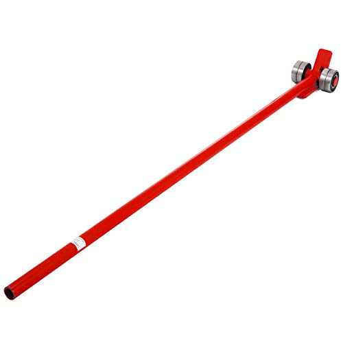 BestEquip 3T Prylever Bar 6600 Lbs Capacity Steel Pry Lever Bar Heavy Duty with Wheels Prylever with 5FT Length Handle