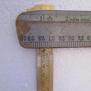 Mini Brass Pocket Ruler Handy Sliding Gauge Brass Vernier Caliper Ruler Measuring Tool Double Scales mm/inch : (80mm)