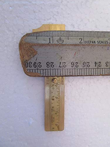 Mini Brass Pocket Ruler Handy Sliding Gauge Brass Vernier Caliper Ruler Measuring Tool Double Scales mm/inch : (80mm)