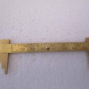 Mini Brass Pocket Ruler Handy Sliding Gauge Brass Vernier Caliper Ruler Measuring Tool Double Scales mm/inch : (80mm)