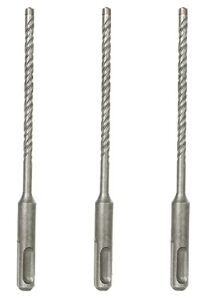 sds-plus rotary hammer rock drill bit 3pcs 5/32 in.x 6 in. carbide tip drill mason concrete bricks